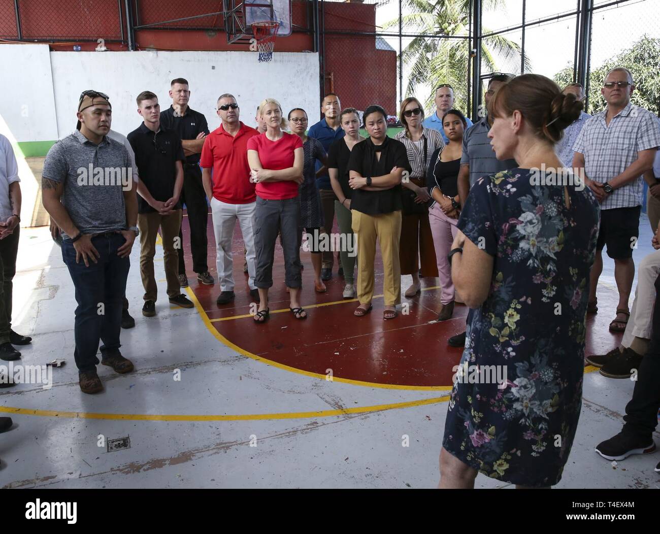 Charity Graff, founder of Gentle Hands, gives a brief before a ...