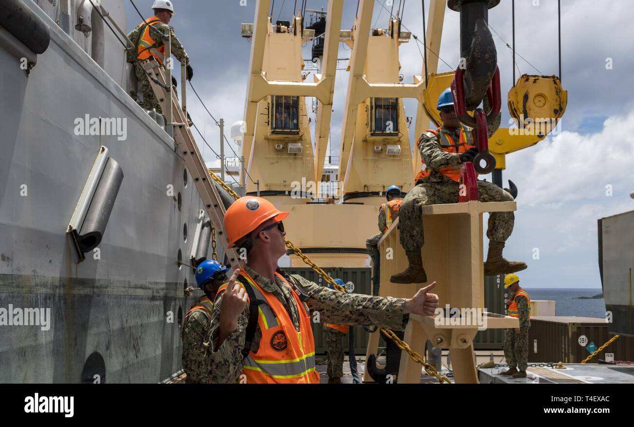 SANTA RITA, Guam (April 4, 2019) Boatswain’s Mate 3rd Class Robbie ...