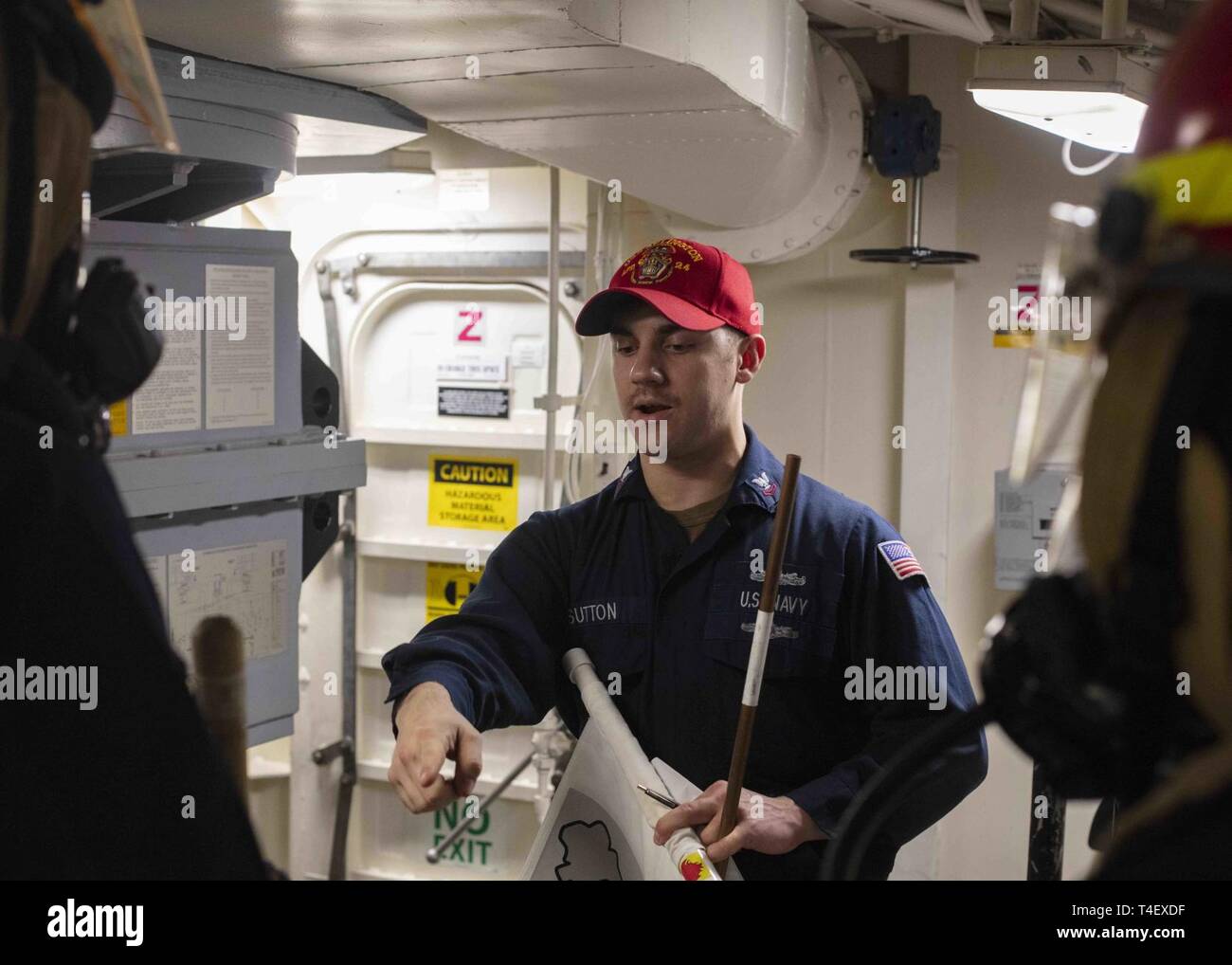 MEDITERRANEAN SEA (April 5, 2019) - Damage Controlman 2nd Class Blake ...