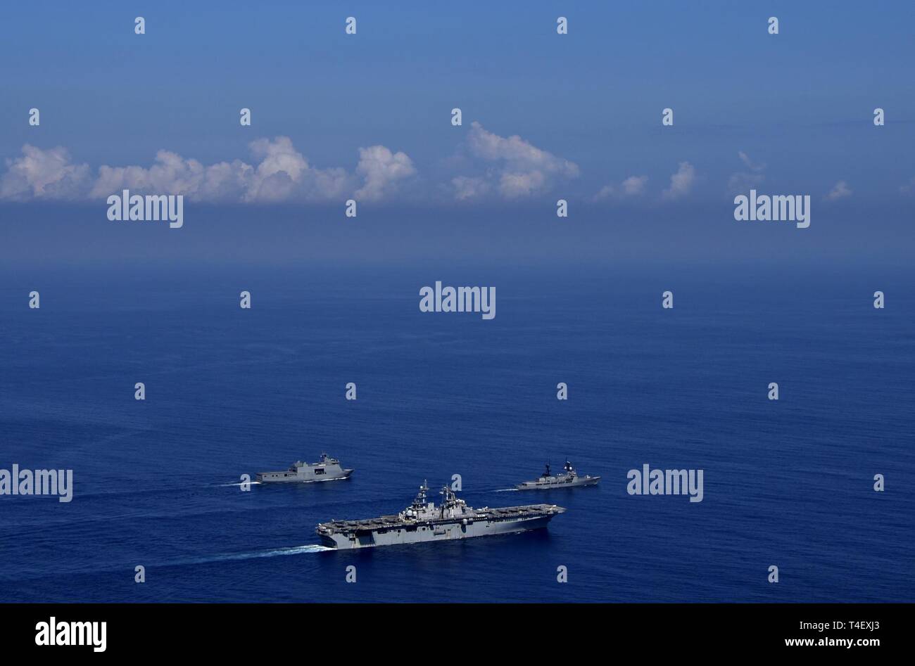 SOUTH CHINA SEA (April 5, 2019) The amphibious assault ship USS Wasp ...