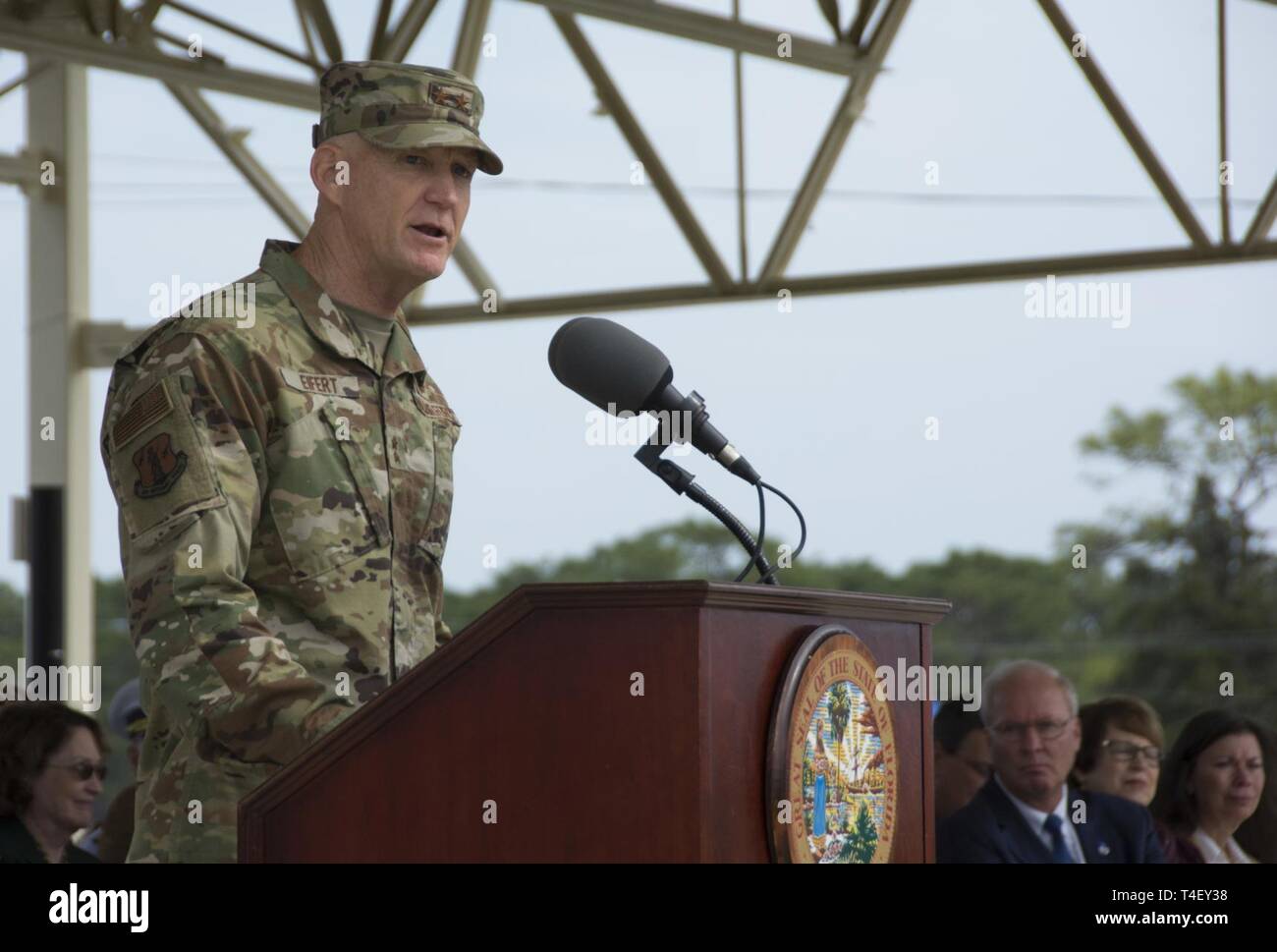 Maj. Gen. James Eifert, incoming adjutant general of Florida, addresses ...