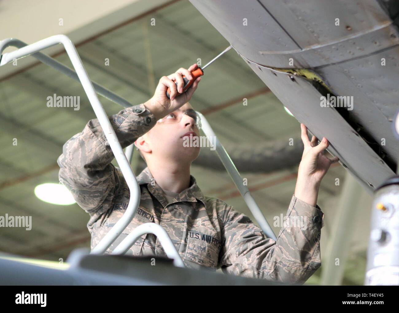 Airman 1st Class Joshua Barjaktarovich, a crew cheif with the 191st ...