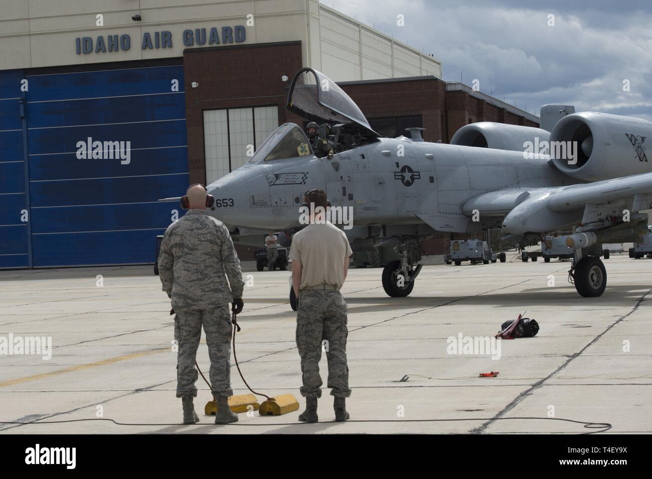 Col. Tim Donnellan, commander of the 124th Fighter Wing, taxis in an A ...