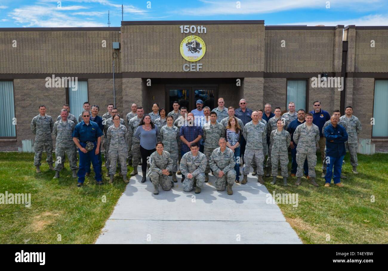 150th Civil Engineer Flight pose for group Photo Stock Photo - Alamy