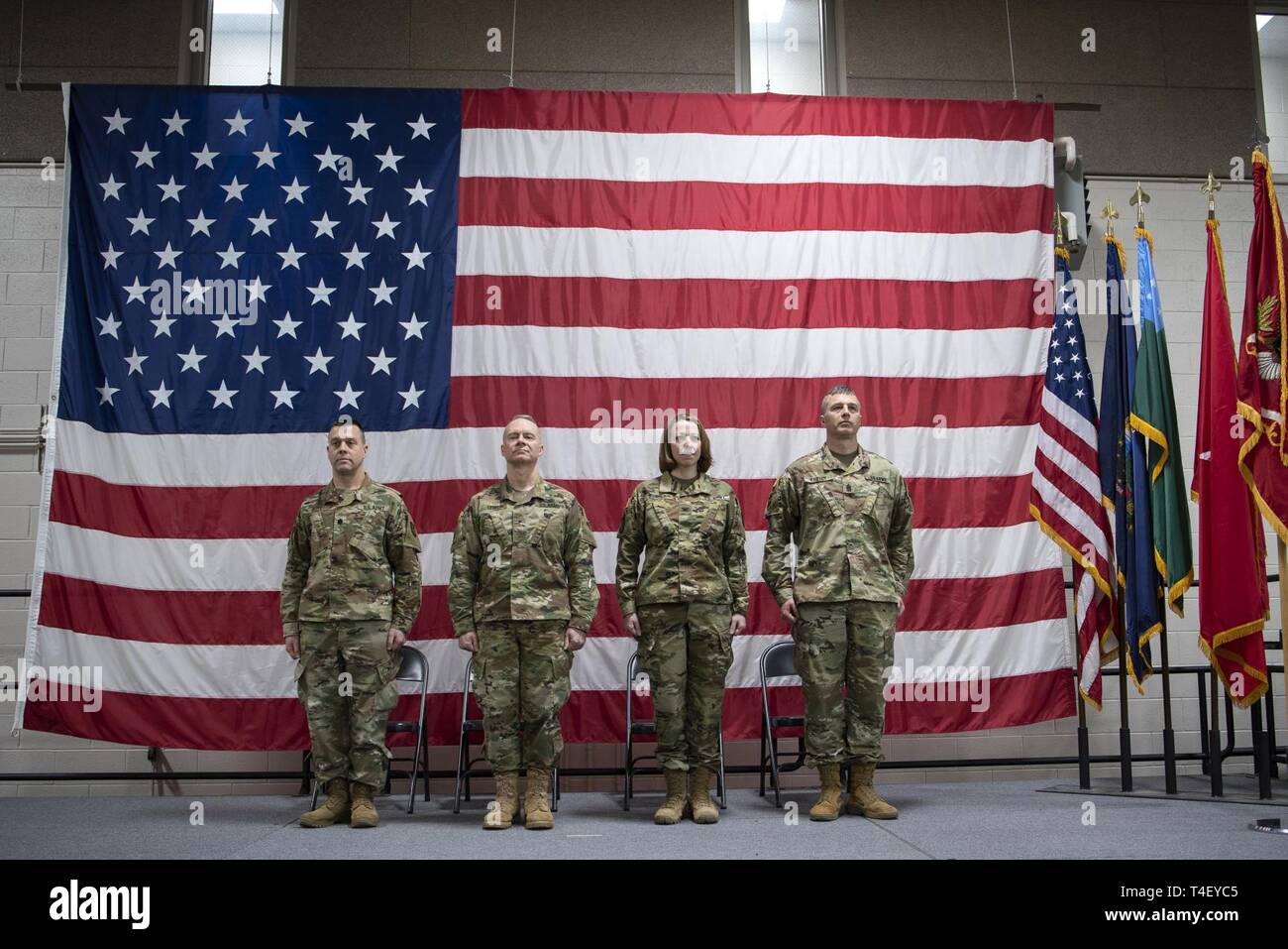 From Left: U.S. Army Lt. Col. Roger Drury, outgoing commander, 124th ...