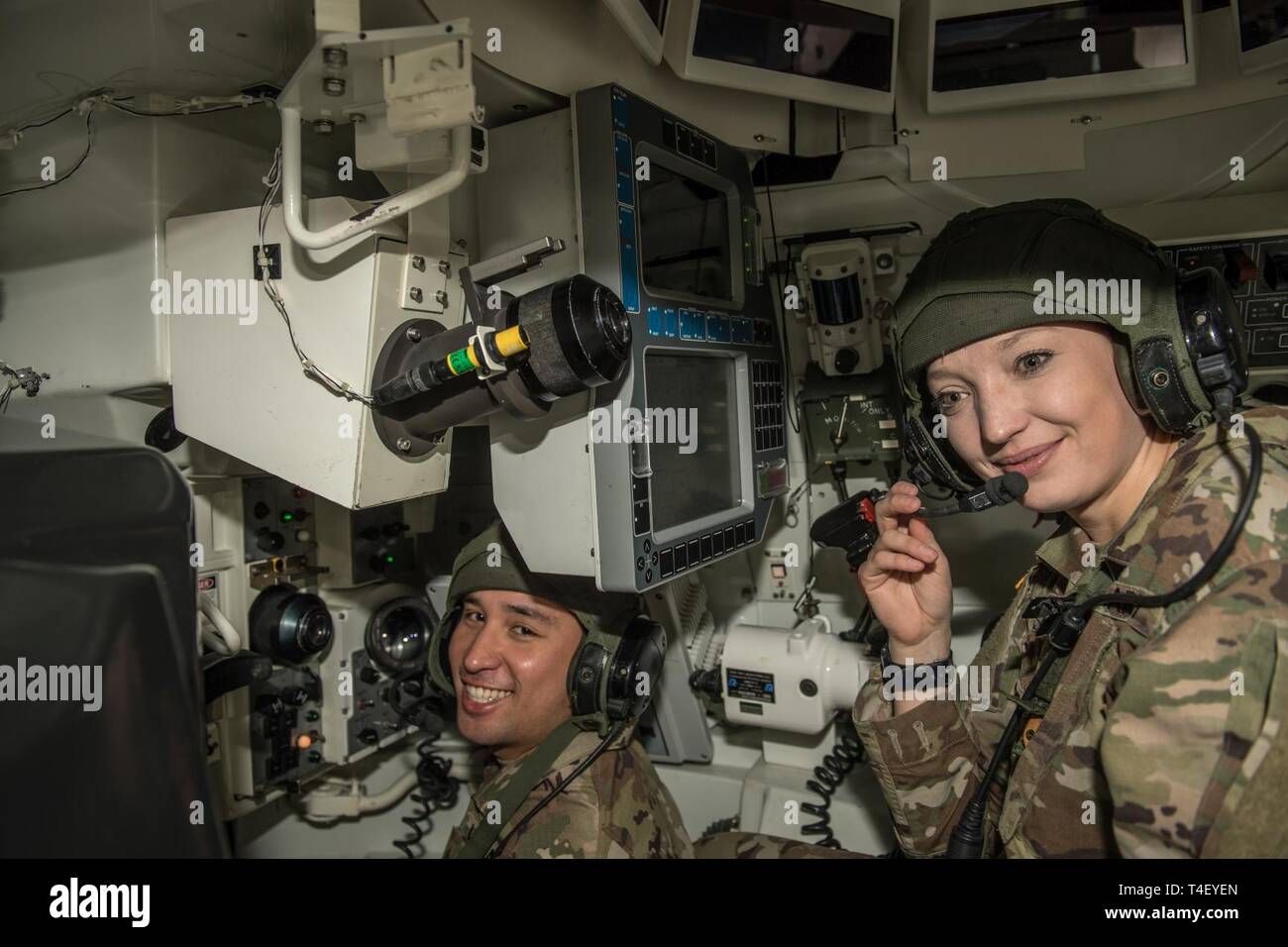 Idaho Army National Guard 2nd Lt. Brook Berard, B Company, prepares her ...