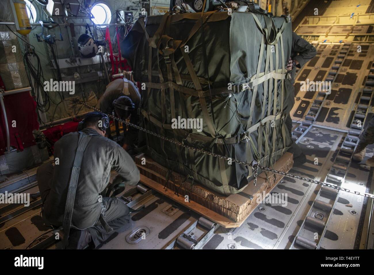 U.S. Marines with Marine Aerial Refueler Transport Squadron 152 conduct ...