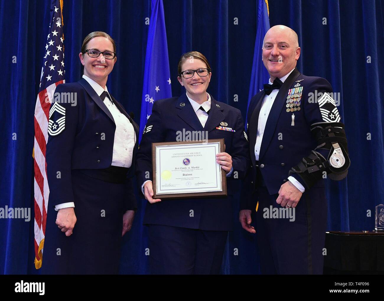U.S. Air Force Senior Airman Emily Markle from the 3rd Intelligence ...