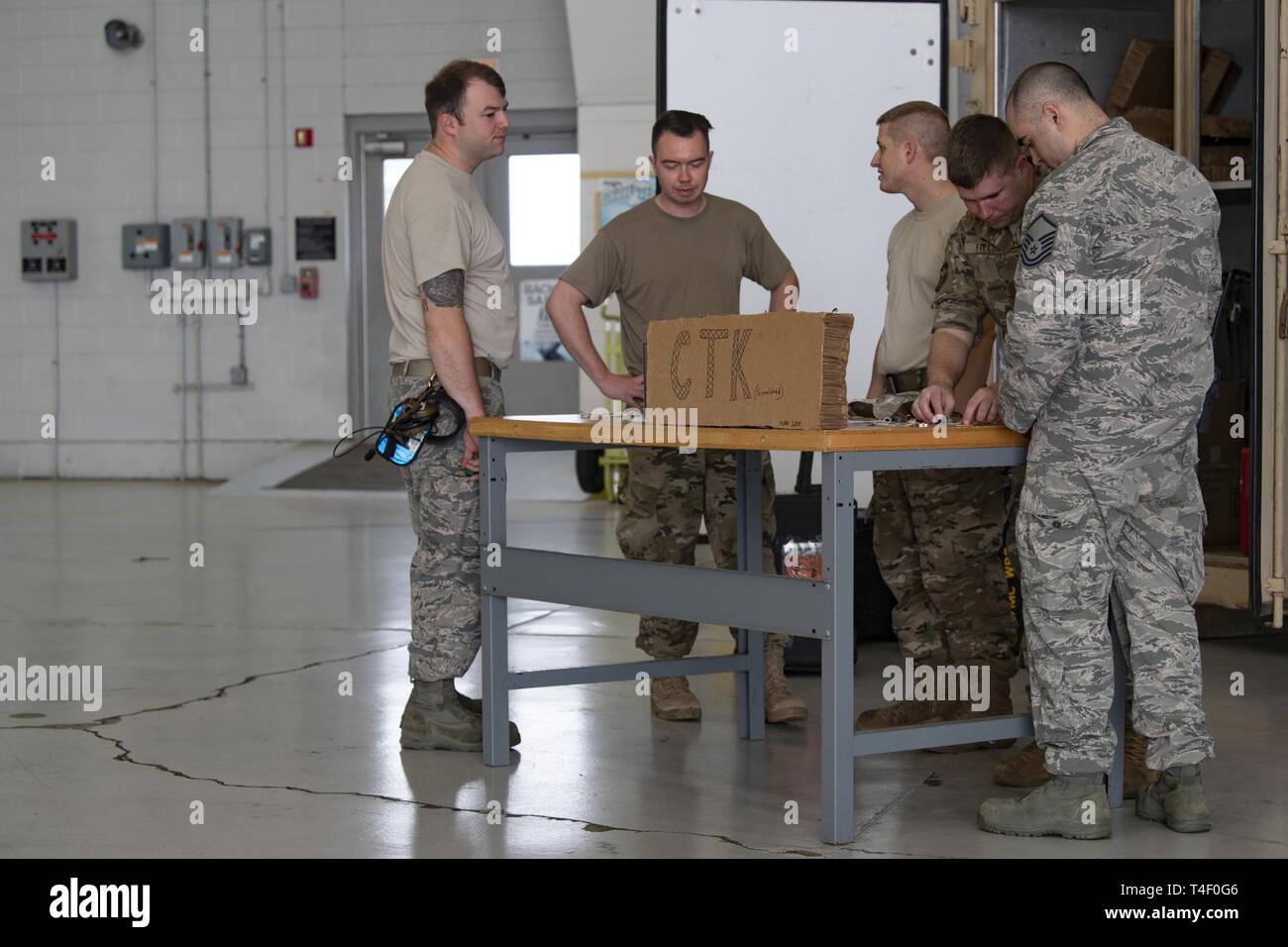 Airmen from the 130th Maintenance Squadron work in the Composite Tool ...