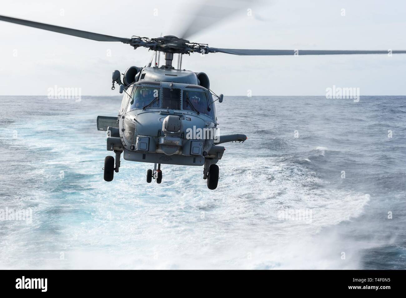 ATLANTIC OCEAN (April 4, 2019) An MH-60R Sea Hawk Helicopter assigned ...