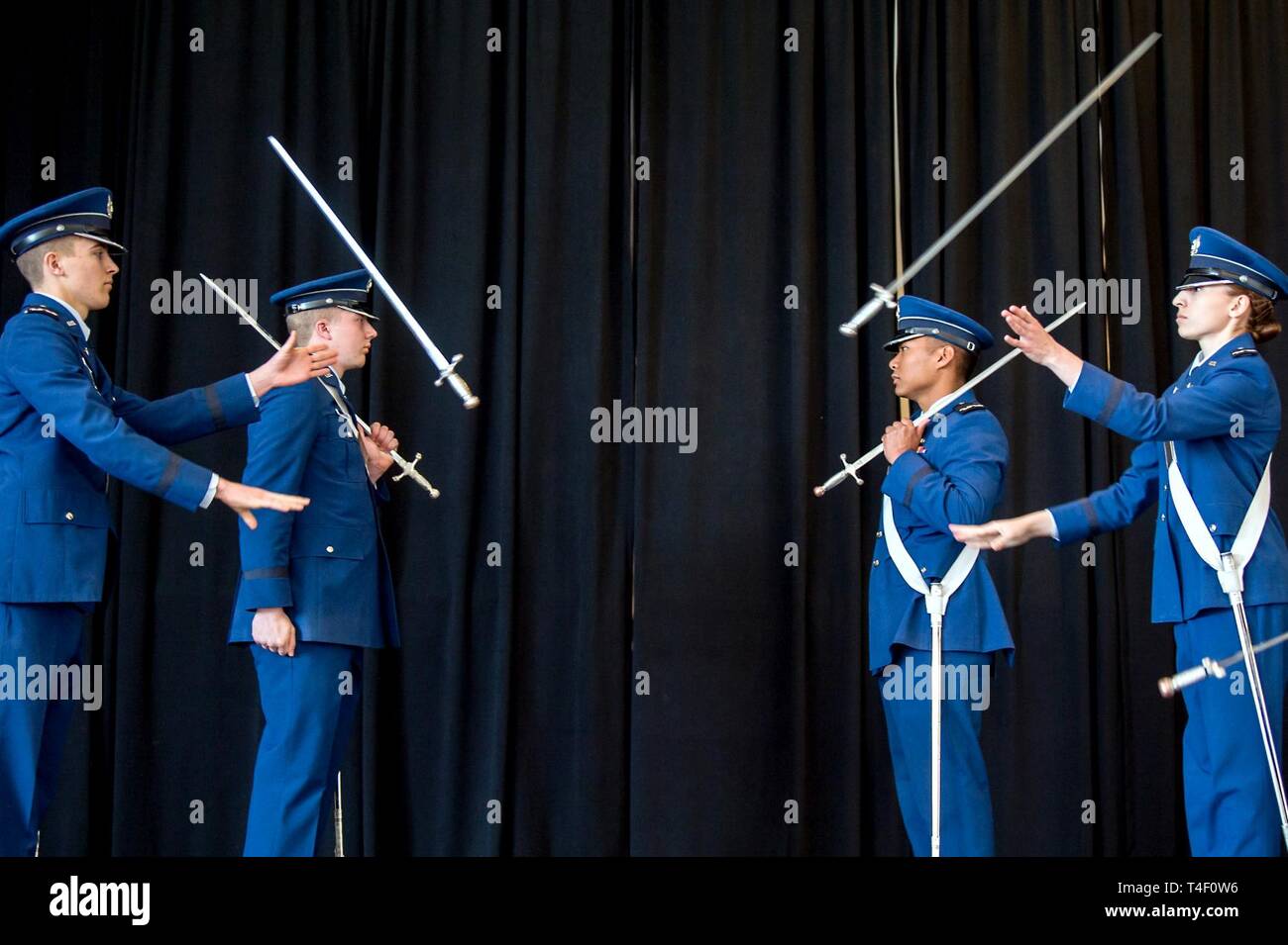 U.S. Air Force Academy – Cadets with the USAFA Sabre Drill Team perform ...