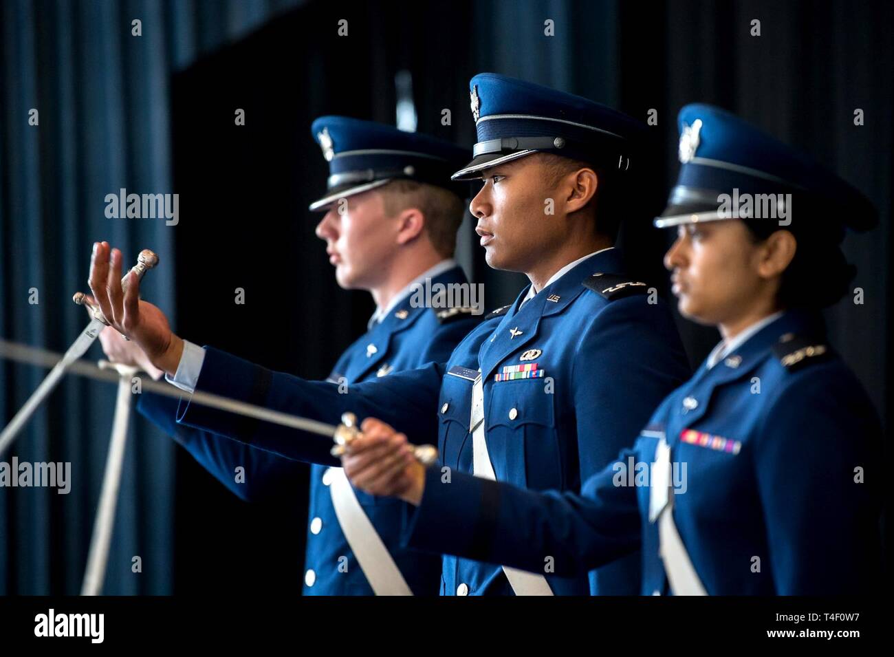 U.S. Air Force Academy – Cadets with the USAFA Sabre Drill Team perform ...