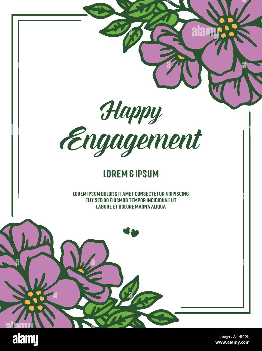 Vector illustration wreath beautiful frame for decoration of happy ...
