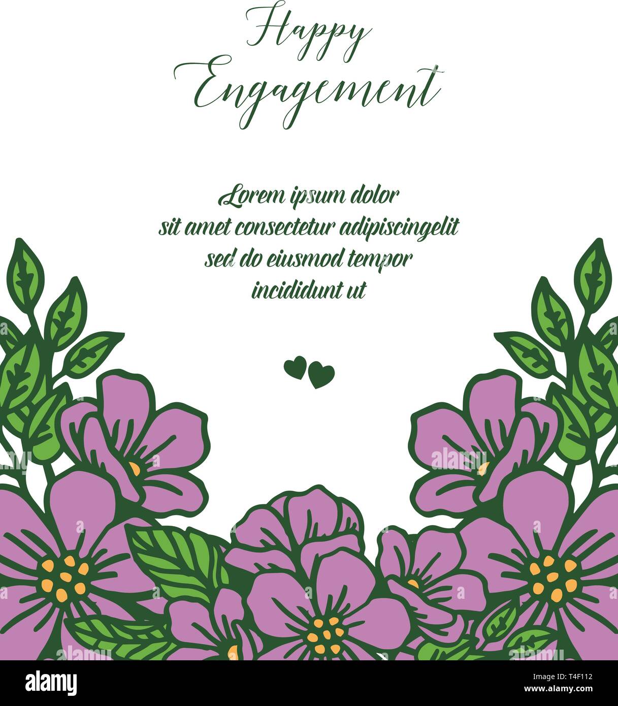 Vector illustration wreath beautiful frame for decoration of happy ...
