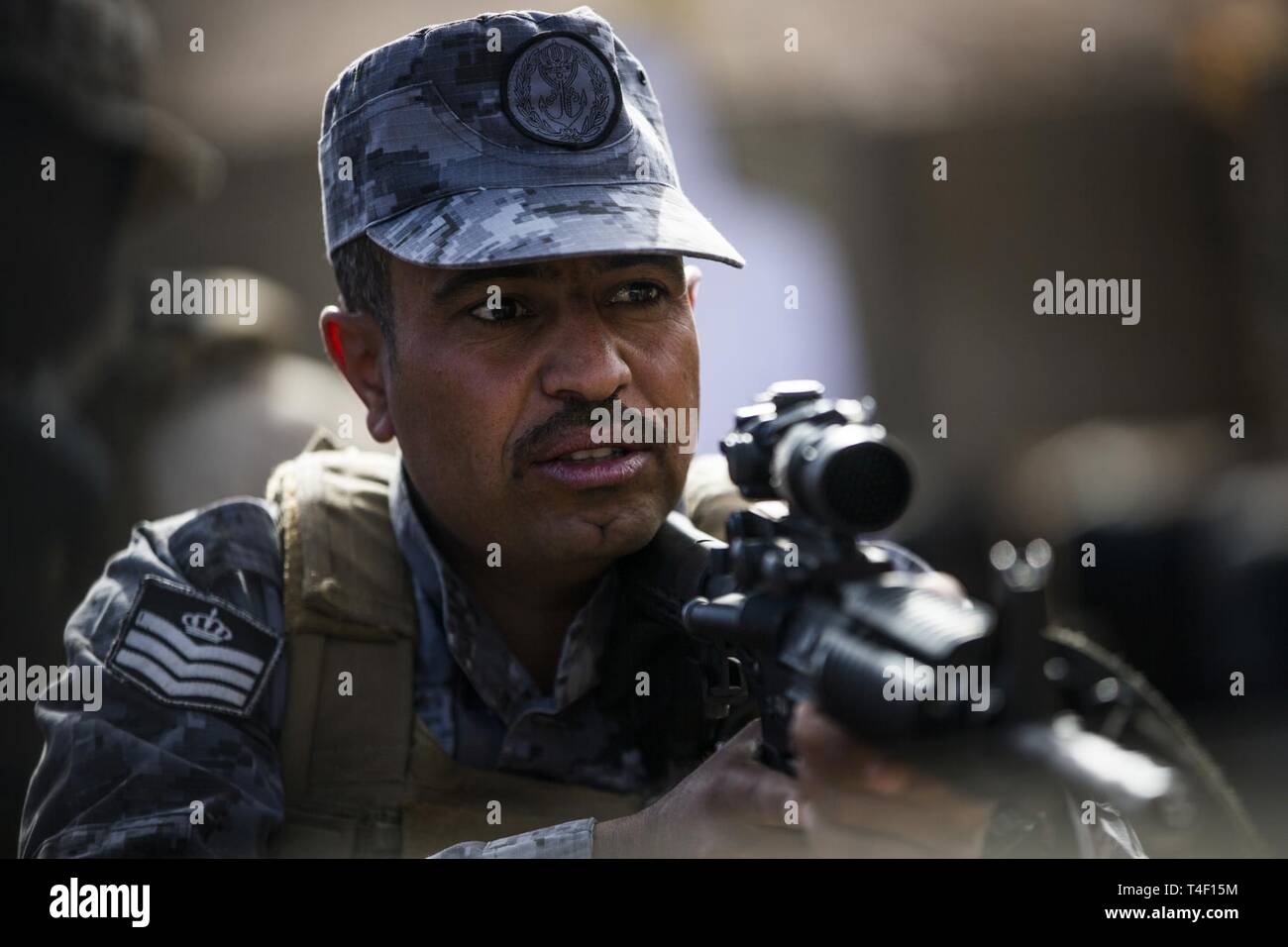 CAMP TITIN, Jordan (April 4, 2019) A Jordanian Marine with 77th Marine ...