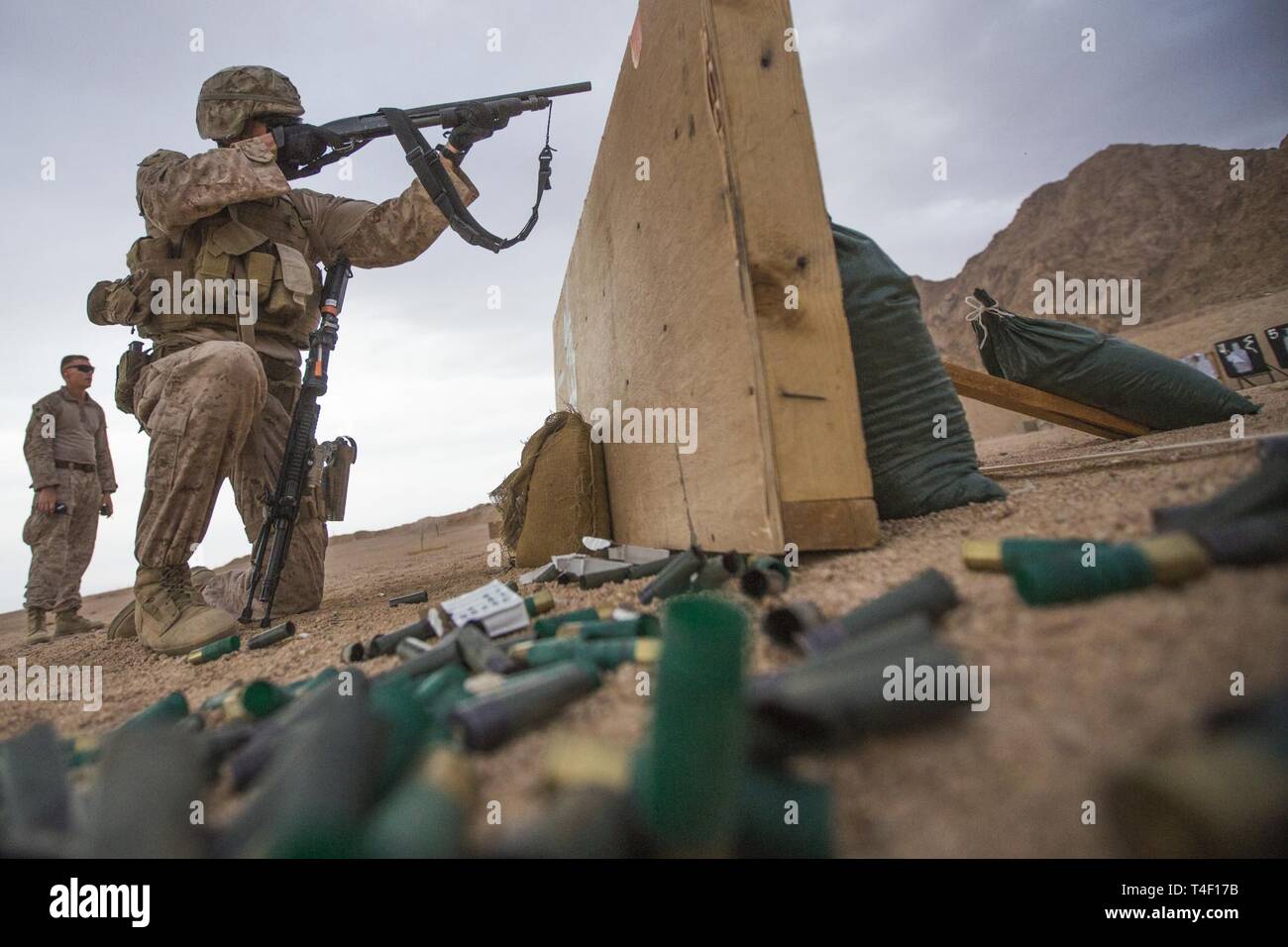CAMP TITIN, Jordan (April 3, 2019) A U.S. Marine with 5th Platoon ...