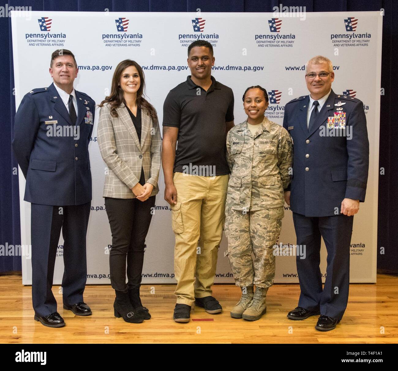 From left, U.S. Air Force Col. Mark Goodwill, 171st Air Refueling Wing ...