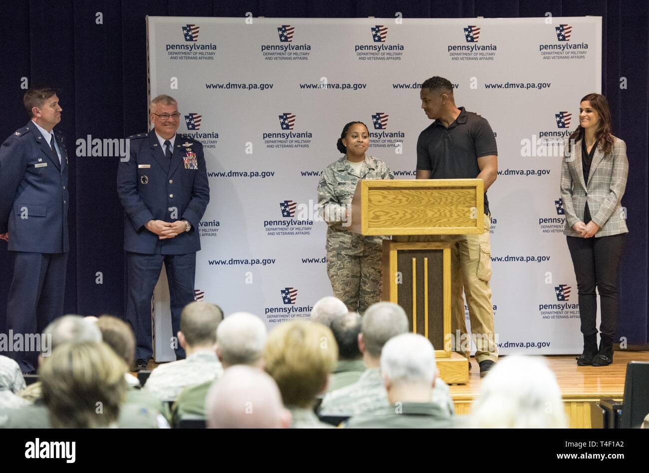 U.S. Air Force Senior Airman Nefertiti Wade along with her husband Adam ...