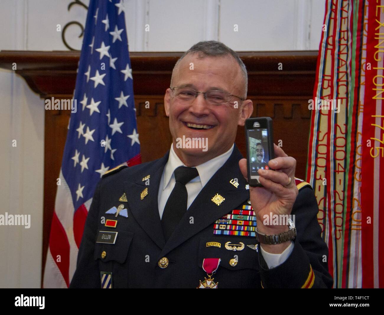 Col. Gary “Eddie” Gillon Jr. holds video chats with his son U.S. Air ...