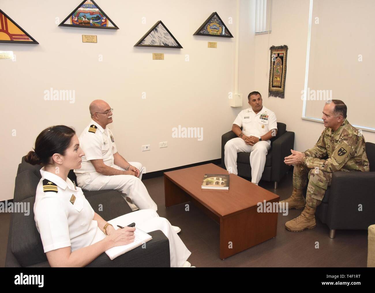 SAN JUAN, Puerto Rico. (April 8, 2019) From left to right, U.S. Navy Lt ...