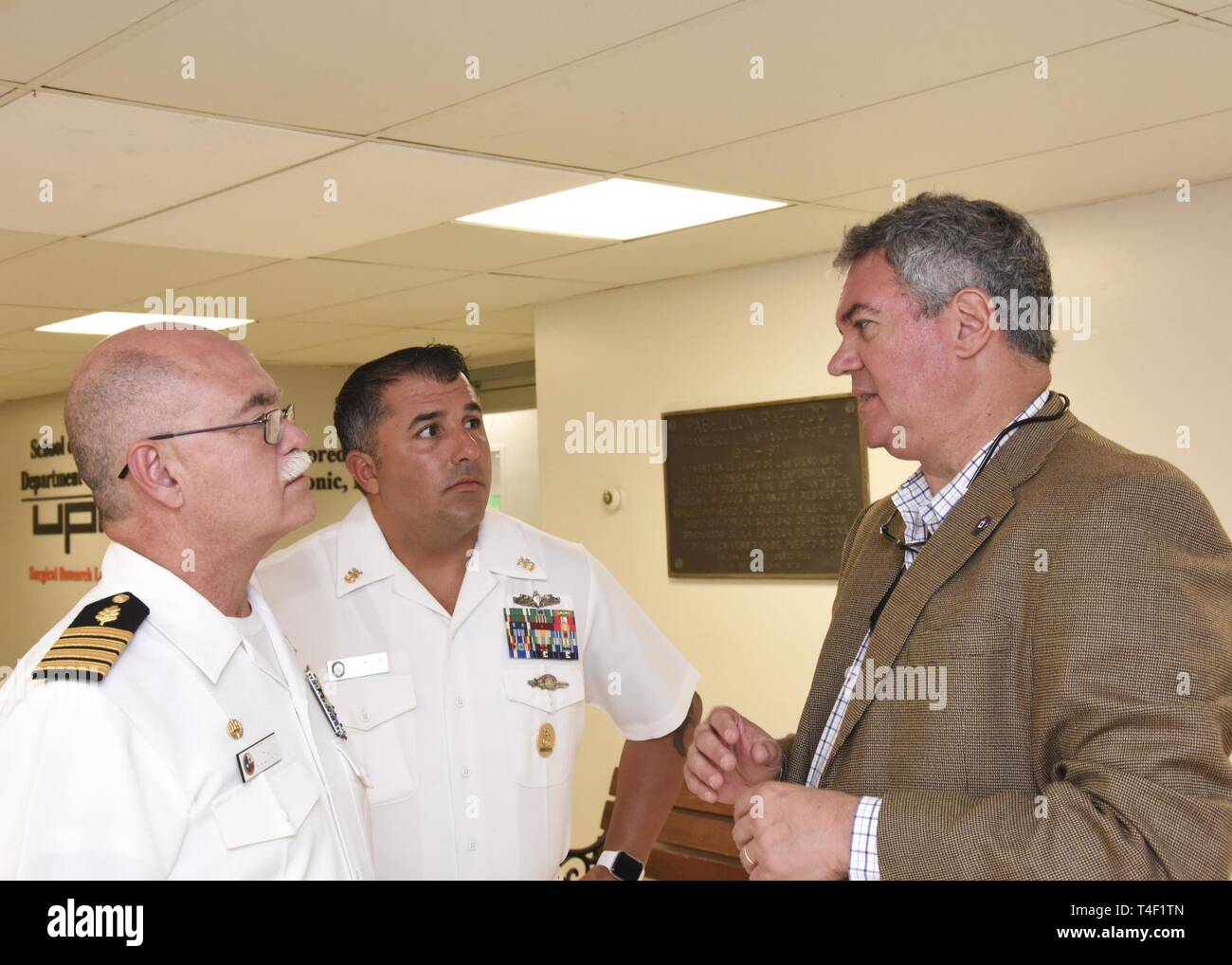 SAN JUAN, Puerto Rico. (April 8, 2019) From left to right, Capt. Miguel ...