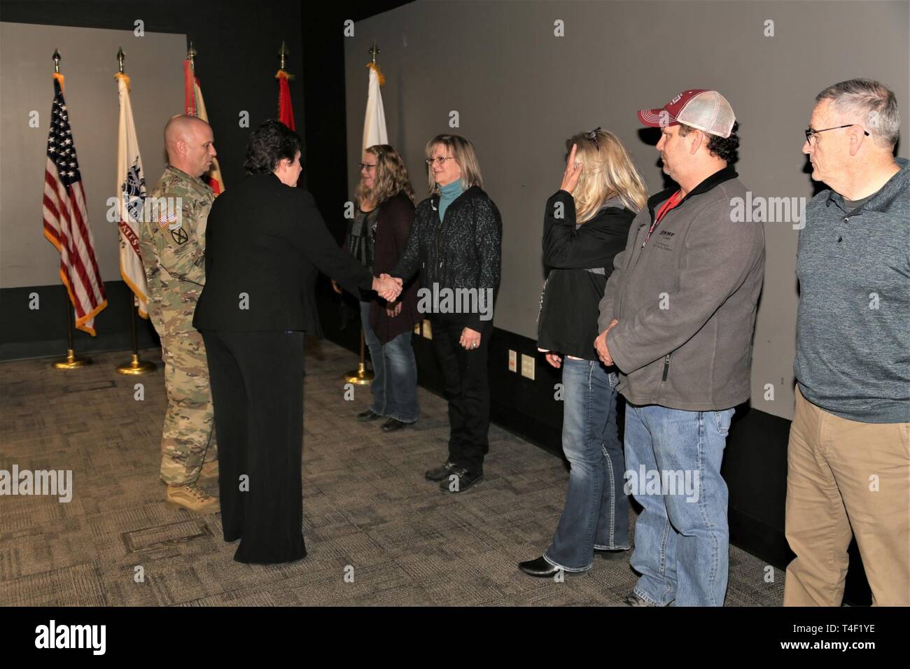 Directorate of Public Works Management Assistant Susan Bussert receives ...