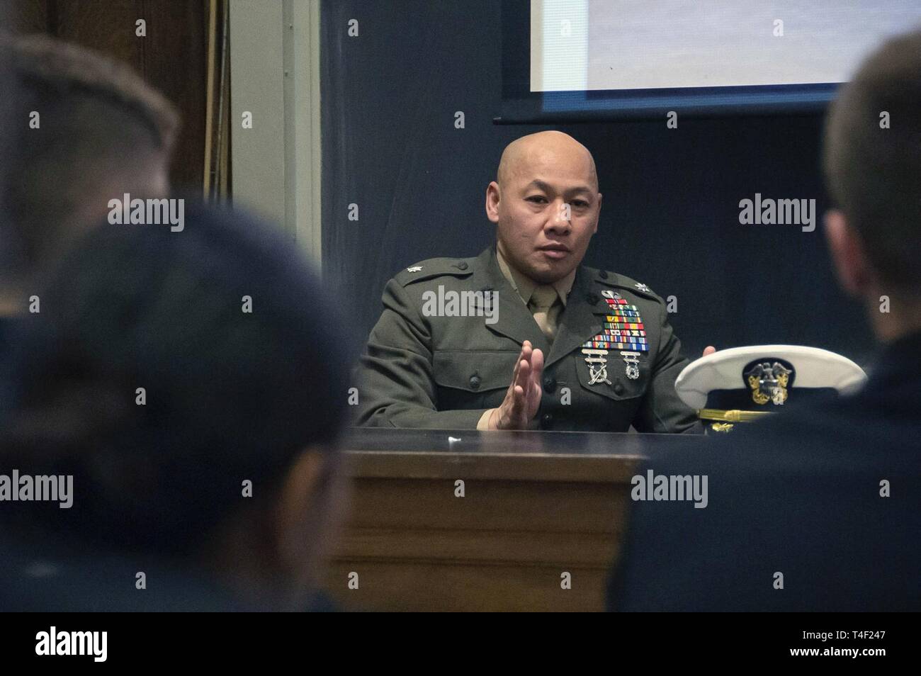 NEW HAVEN, Conn. (April 6, 2019) – Marine Lt. Col. Jackson Doan ...