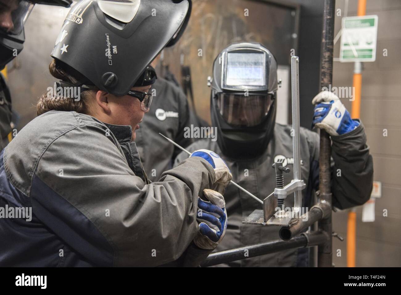 HT1 Jamila Habibullah, a welding instructor at the Naval Small Craft ...