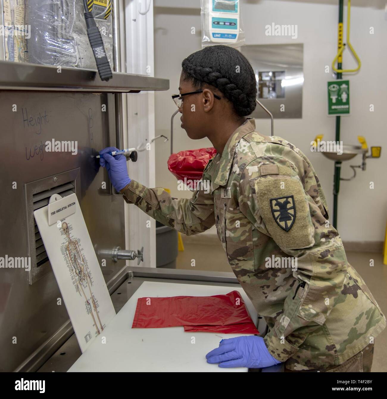 U.S. Army Spc. Kellysha Fahn, 54th Quartermaster Company mortuary ...
