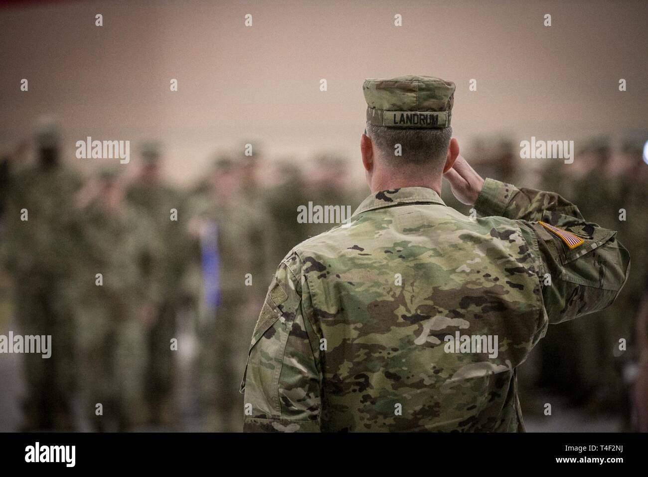 U.S. Army Lt. Col. Matthew Landrum, commander of the 1st Battalion ...