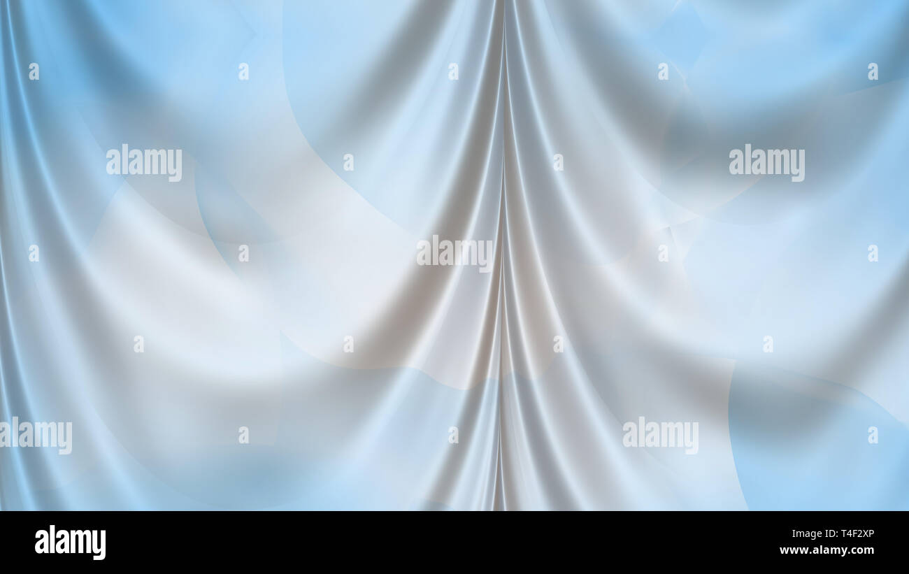 Abstract Light Blue Satin Drapes Stock Photo - Alamy