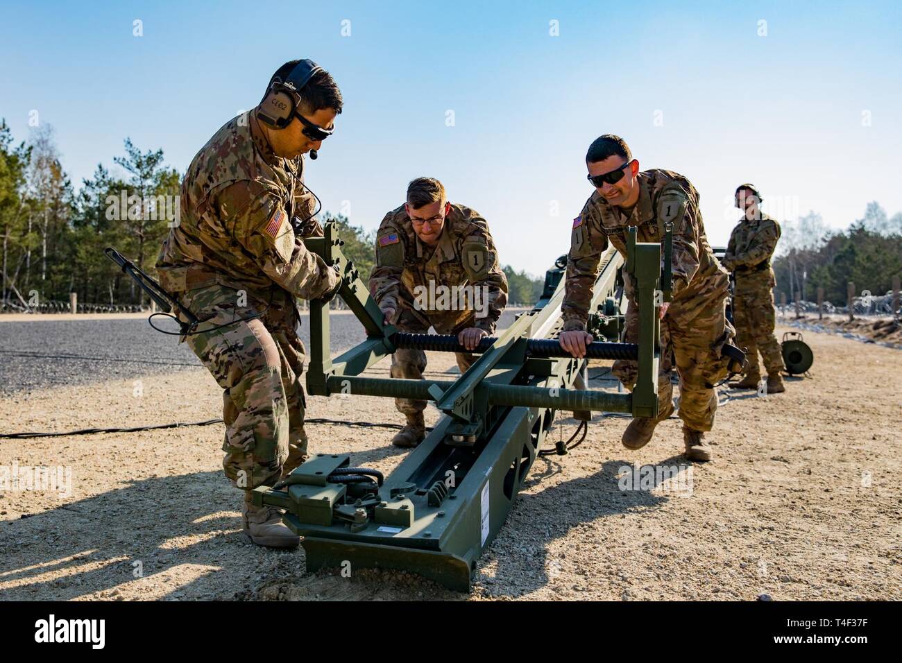 Soldiers with the 1st Engineer Battalion, 1st Armored Brigade Combat ...