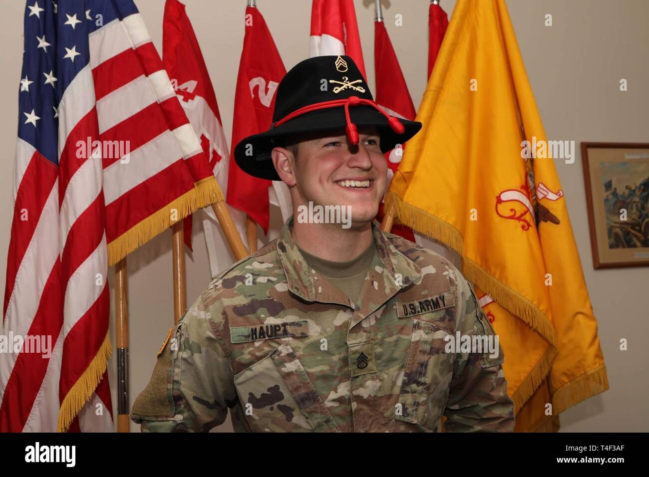 U.S. Army Staff Sgt. Logan Haupt, fire support noncommissioned officer ...