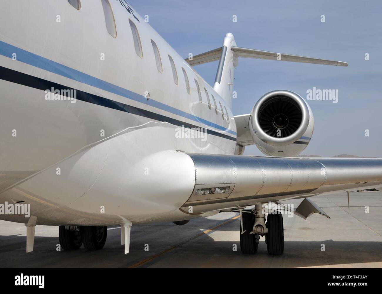 A 430th Expeditionary Electronic Combat Squadron E-11A outfitted with a ...