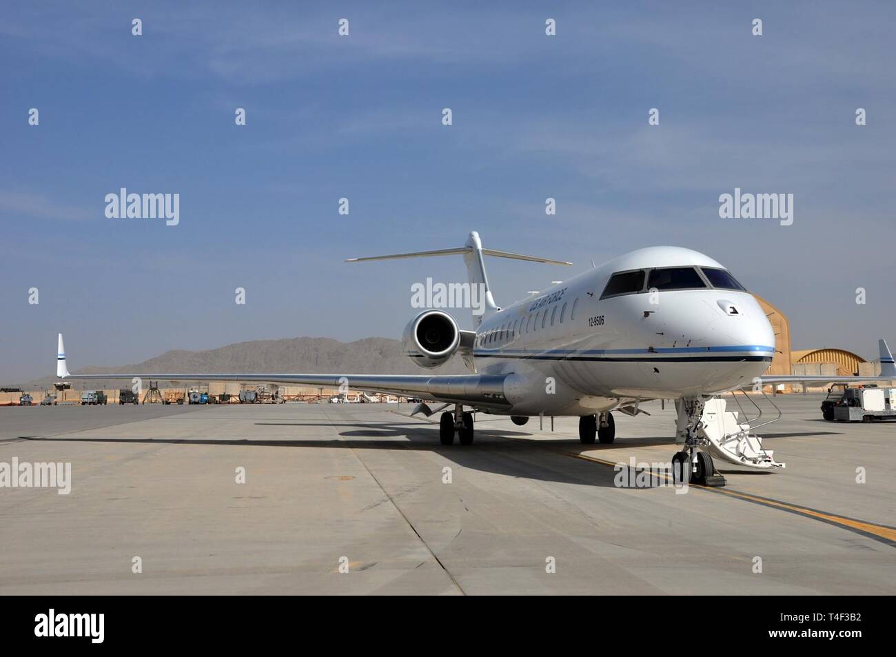 A 430th Expeditionary Electronic Combat Squadron E-11A outfitted with a ...