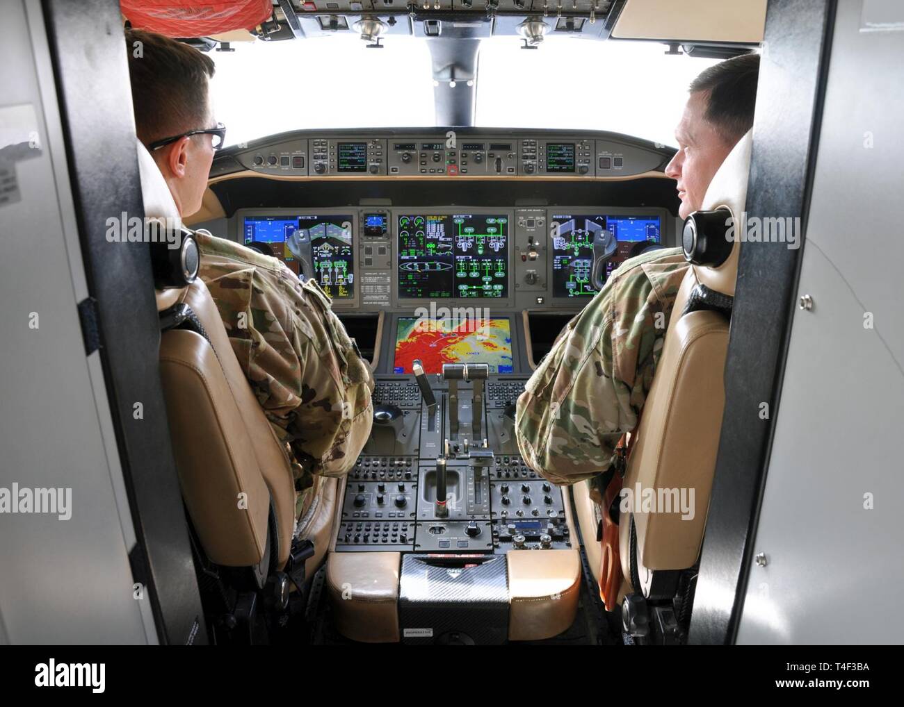 An E-11A pilot from the 430th Expeditionary Electronic Combat Squadron ...