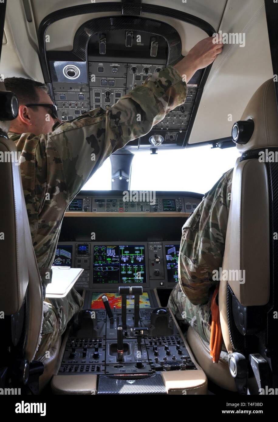 An E-11A pilot from the 430th Expeditionary Electronic Combat Squadron ...