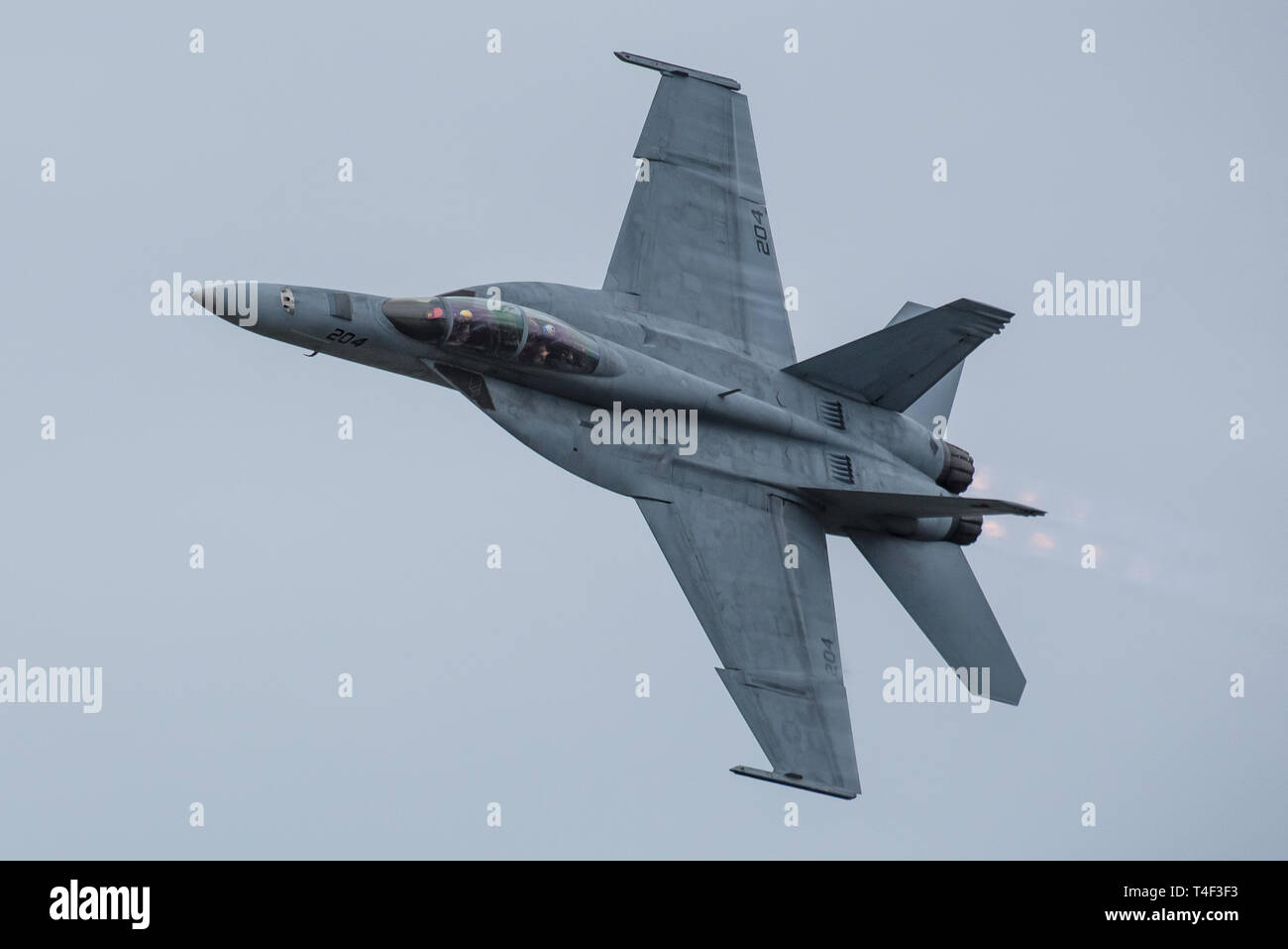An F/A-18 Super Hornet from the U.S. Navy’s Tactical Demonstration Team ...