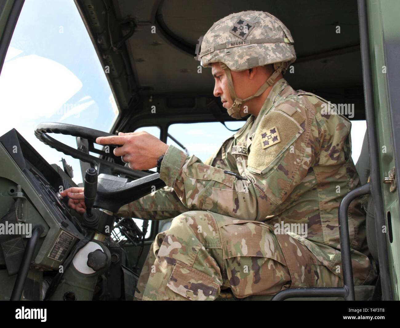 U.S. Army Spc. Sergio Fernandez, a petroleum supply specialist with ...