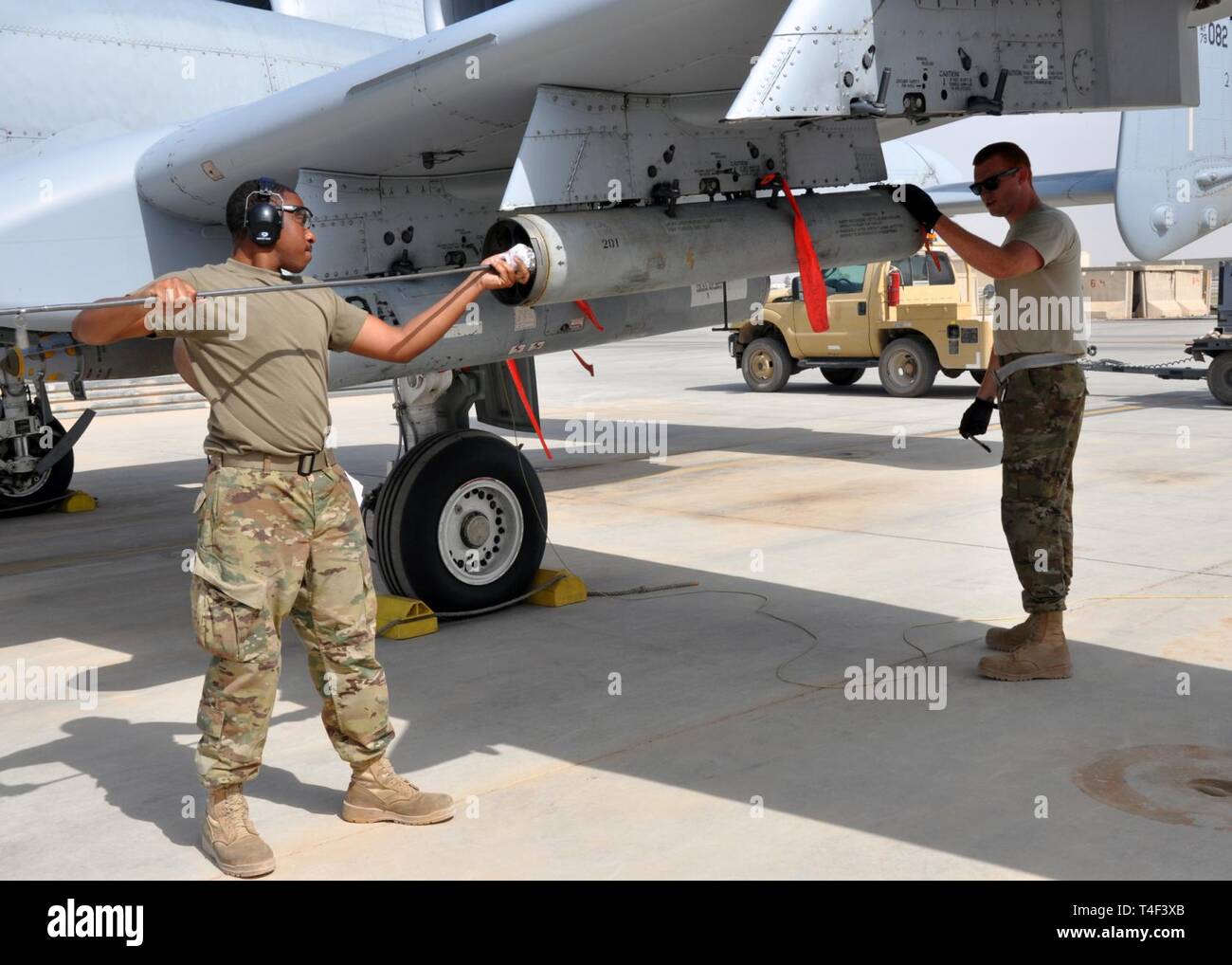 Airmen from the 451st Expeditionary Aircraft Maintenance Squadron ...