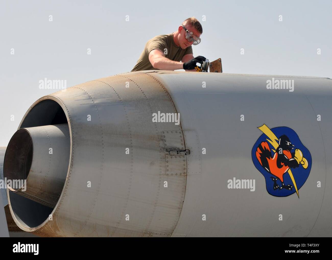 An Airman from the 451st Expeditionary Aircraft Maintenance Squadron ...