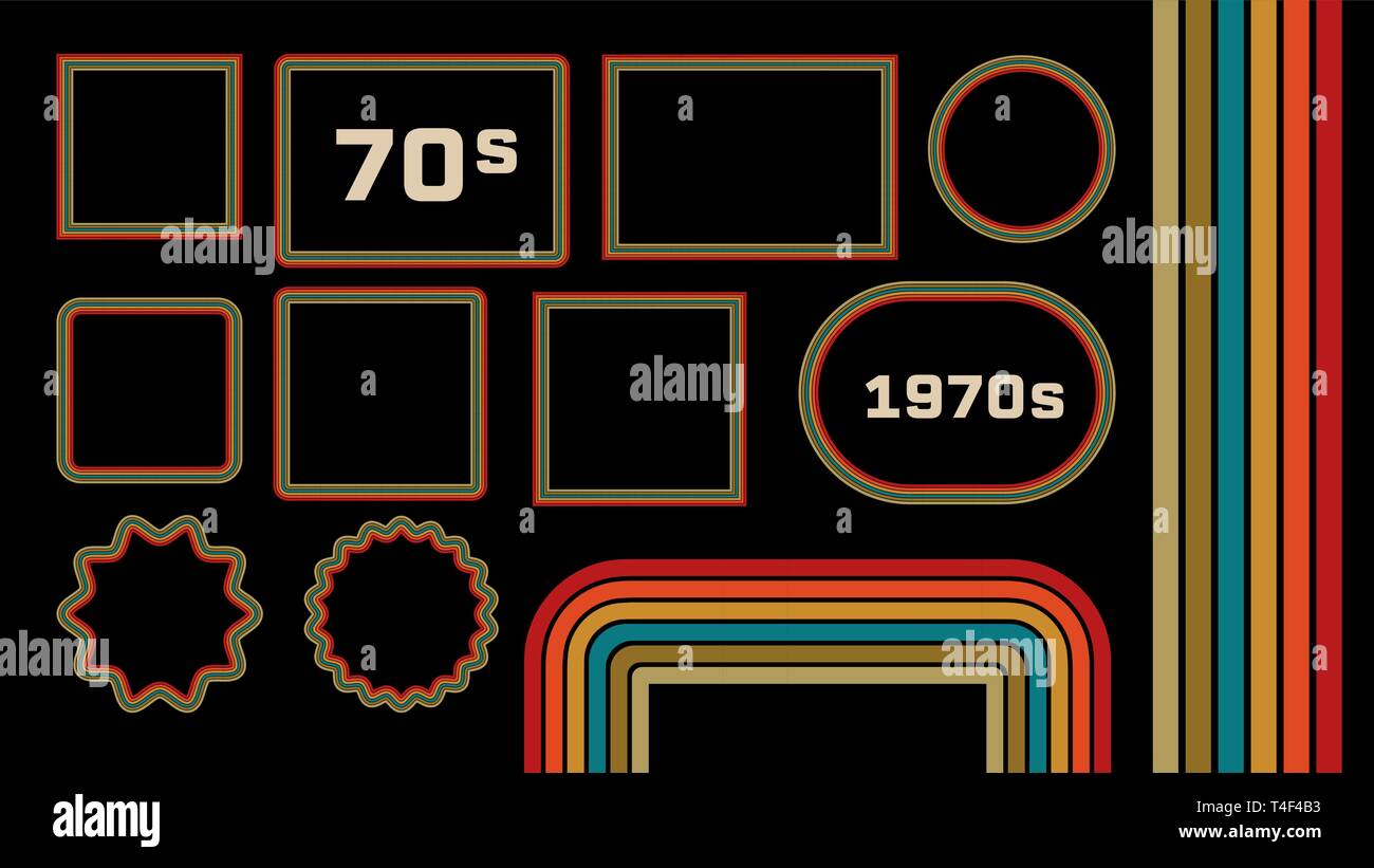 1970s photo frame Stock Vector Images - Alamy