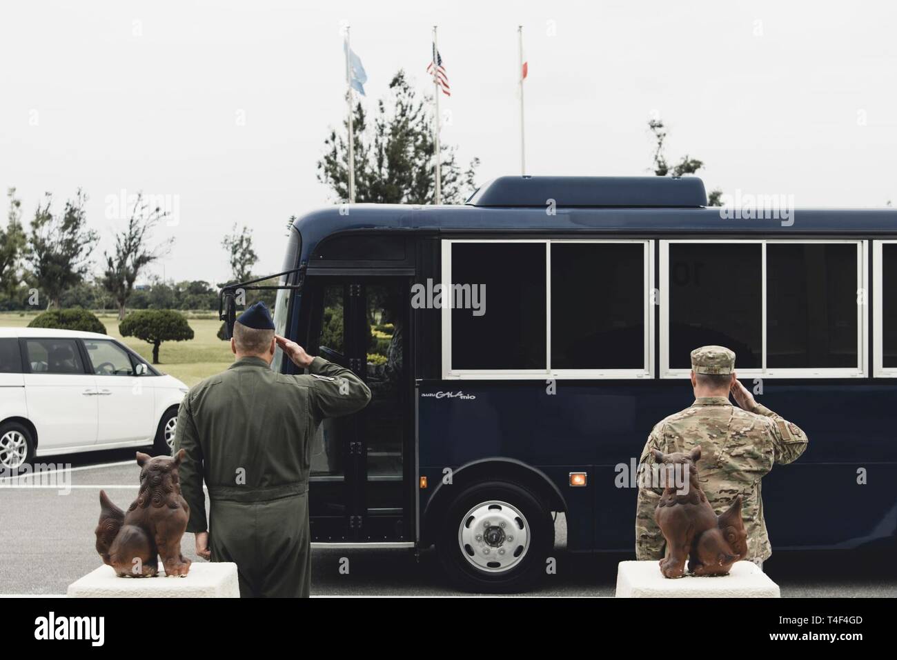 U.S. Air Force Col. Michael Rowe (right), 18th Operations Group ...