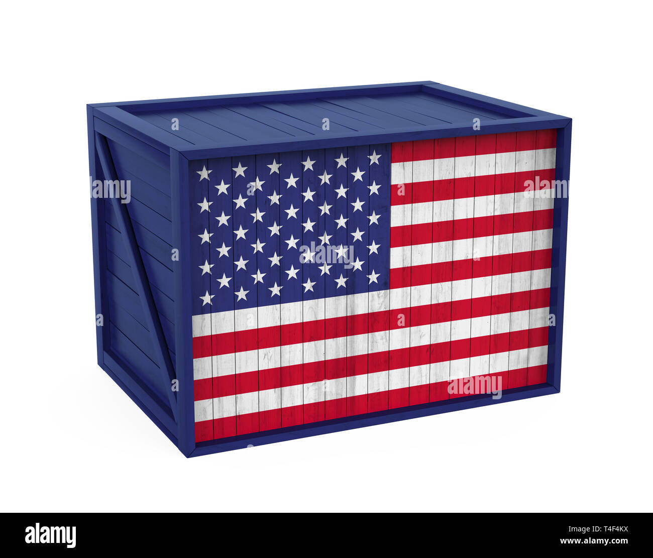 Usa flag shipping box Cut Out Stock Images & Pictures - Alamy