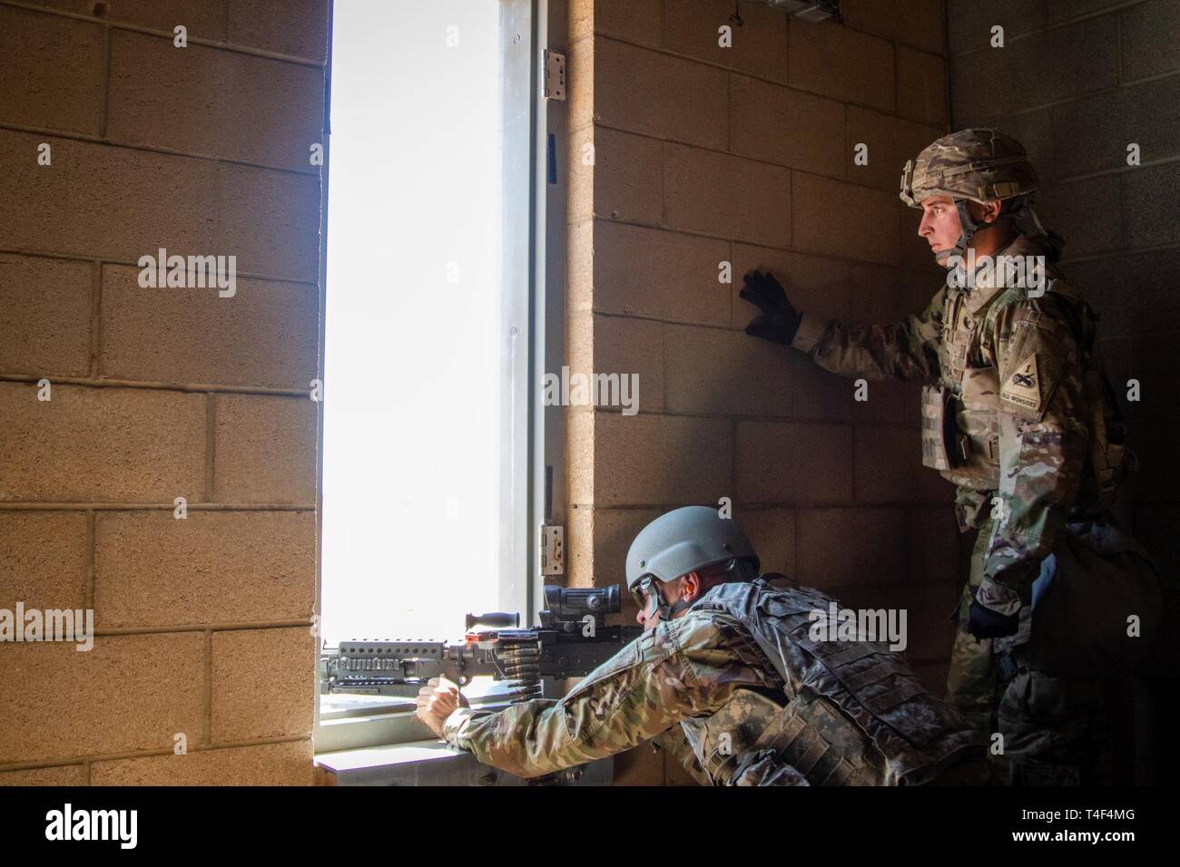 Pfc. James Loper, on right, a cavalry scout assigned to 1st Squadron ...