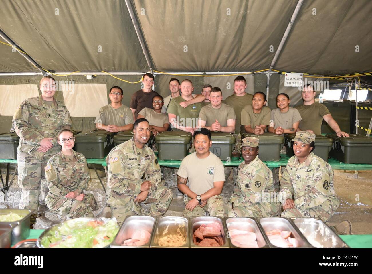 Soldiers from the 553rd FFC and chefs from the 3rd U.K. Division at the ...