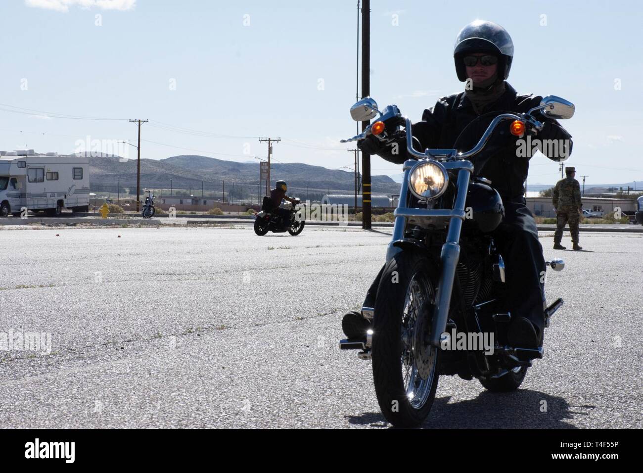 11th Armored Cavalry Regiment Trooper prepares to take off during ...