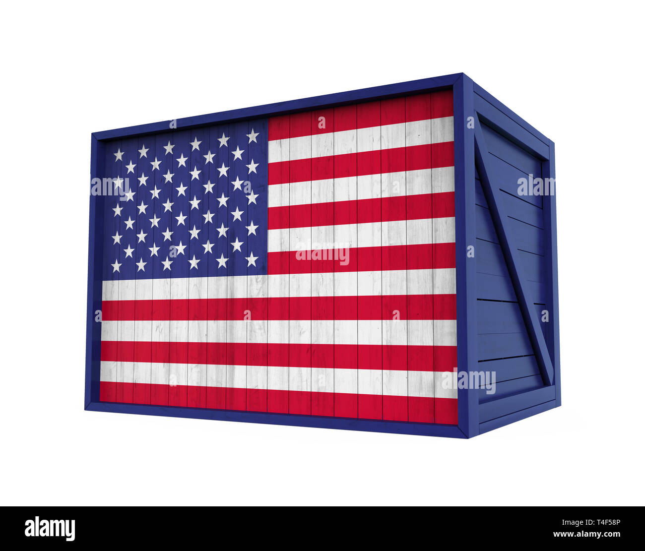 Usa flag shipping box Cut Out Stock Images & Pictures - Alamy