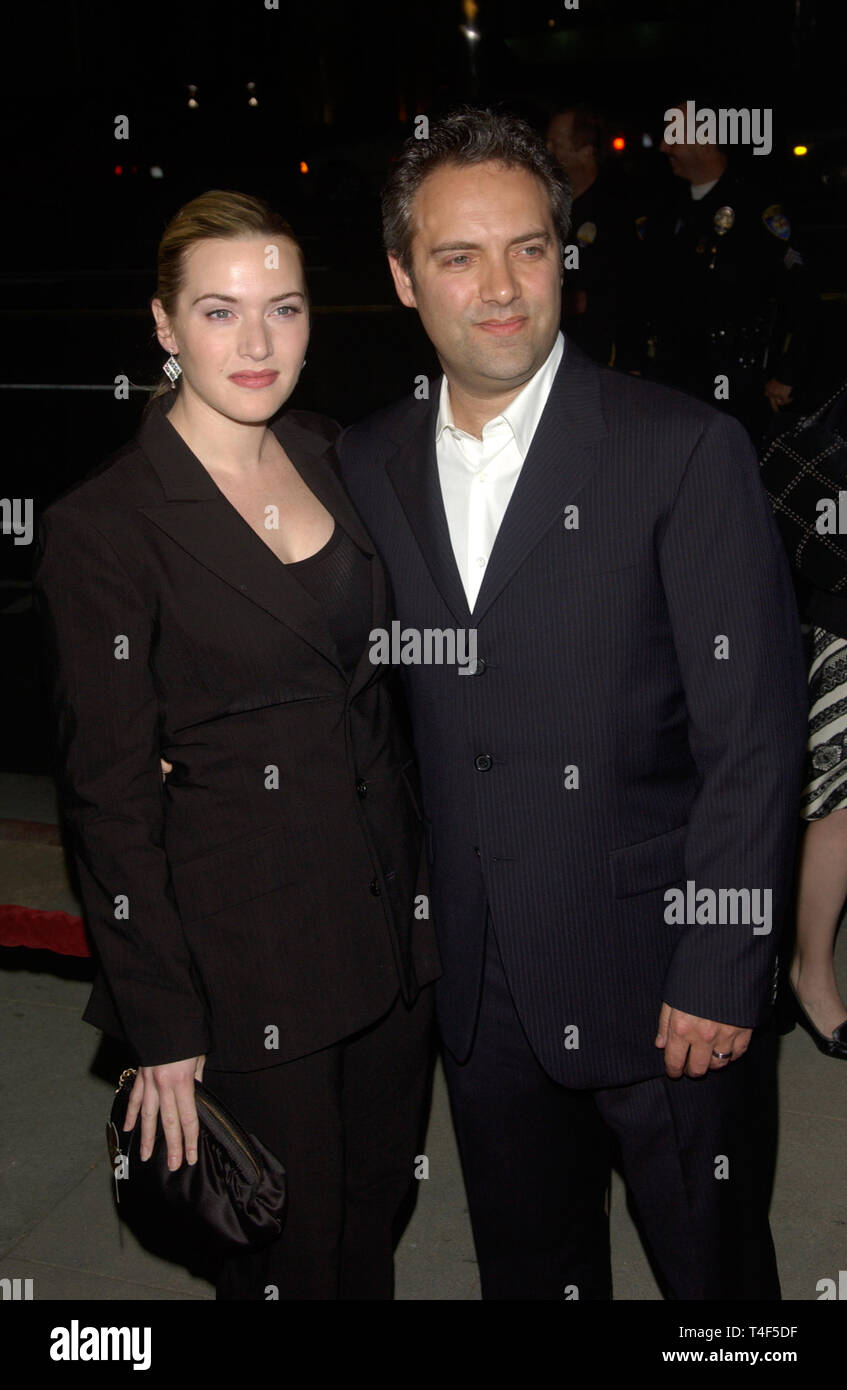 LOS ANGELES, CA. March 09, 2004: Actress KATE WINSLET & husband ...