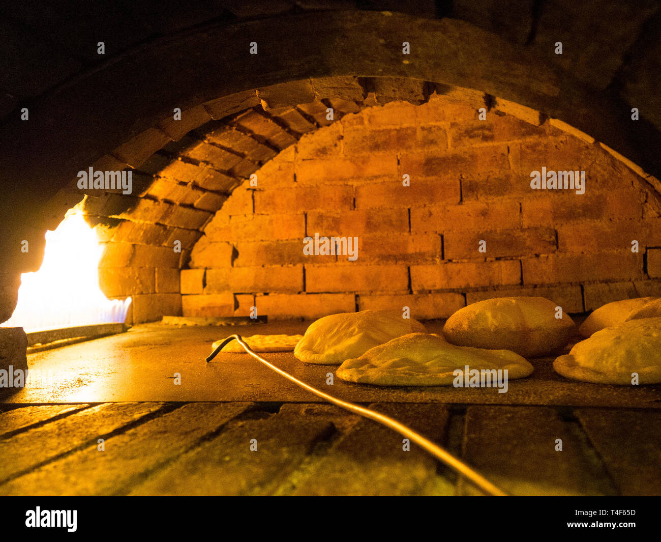 pita breads in typical brick wood pita bread is a type of flat bread ...